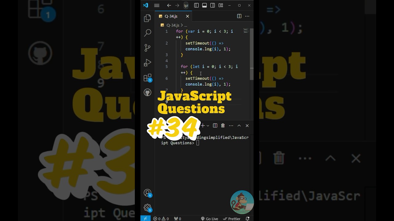 #34 : JavaScript Questions Series #coding #webdevelopment #codingsimplifiedspace #javascripttutorial