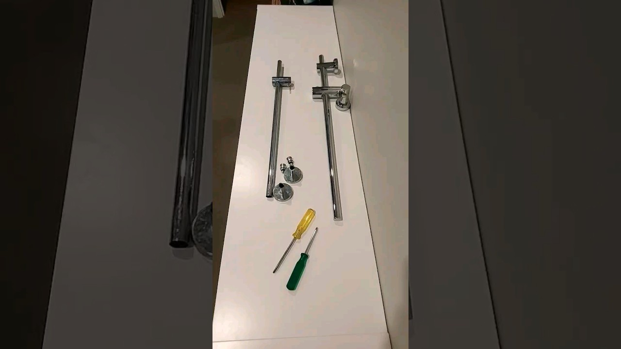 how to replace a shower rail with two different style attachments