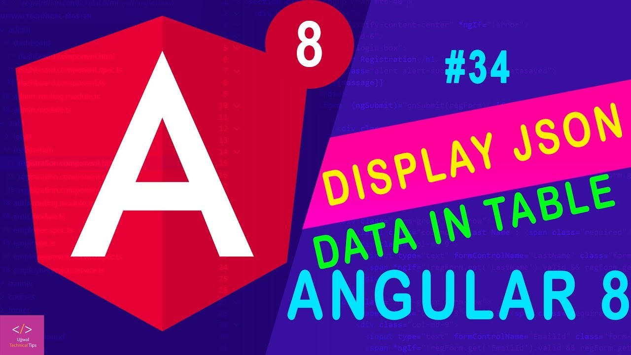 🔥Display JSON  Data in Table -  angular 8 [Tutorial - 34]