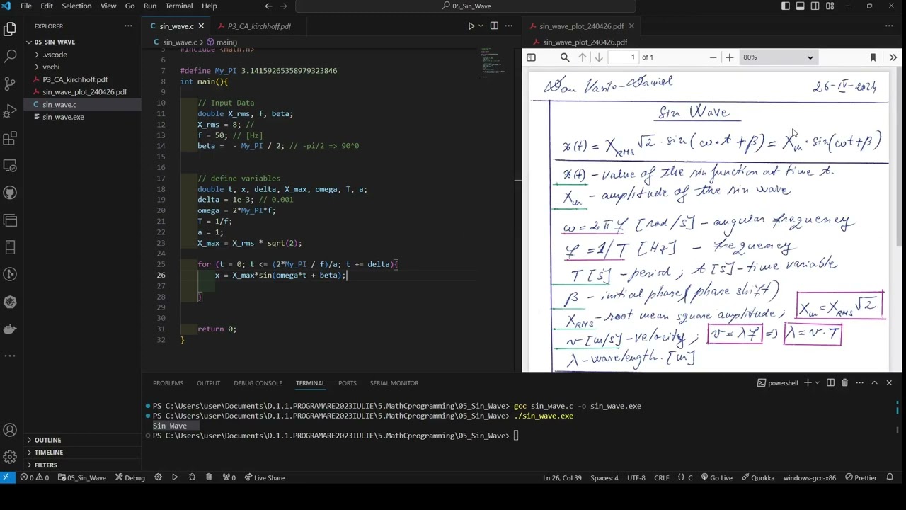 Coding a Sin Wave Plot: C Scripting with Gnuplot (part 1 )