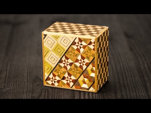 Solving Beautiful Square 14 step Yosegi/Kuzushi puzzle box.