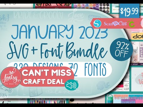 Best of Designs and Fonts for Crafters from So Fontsy | January 2023 ✂️