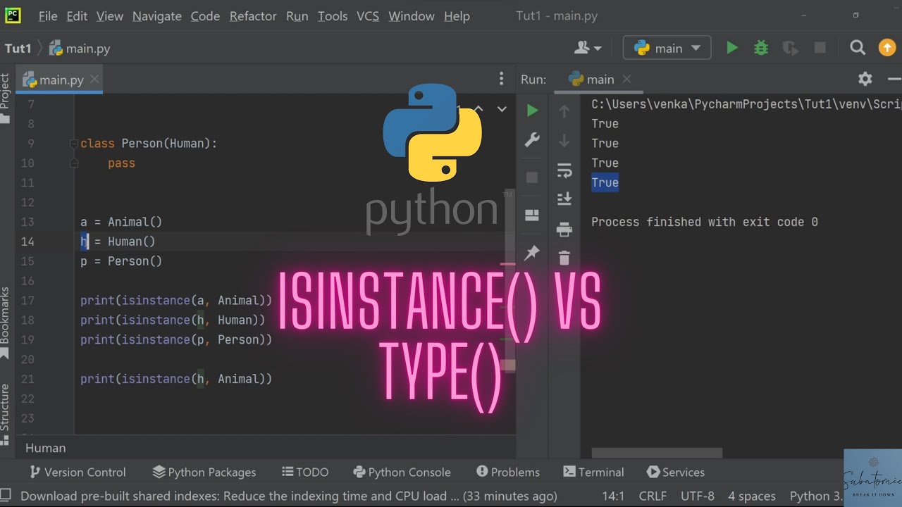 Python for Beginners Tutorial: isinstance() vs type() Functions: What's the Difference?