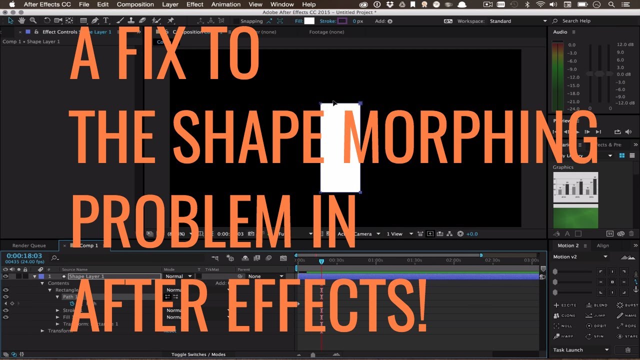After Effects Tutorial | QUICK TIP | Morphing Mask Shapes Problem and Solution