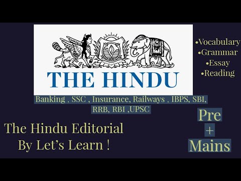 The Hindu Editorial | #editorial #editorialanalysis #ssc #ibps #sbi #cricket #vocabulary #thehindu