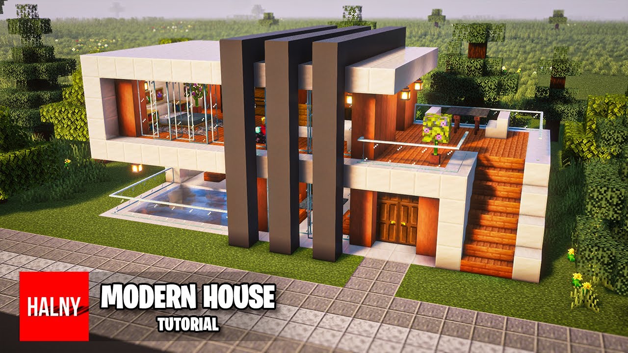 How to build a modern house in minecraft
