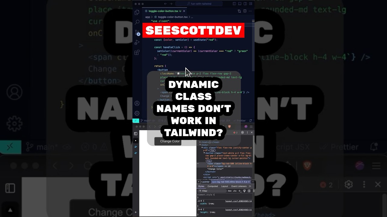 DON'T make this rookie mistake in Tailwind (dynamic classes)