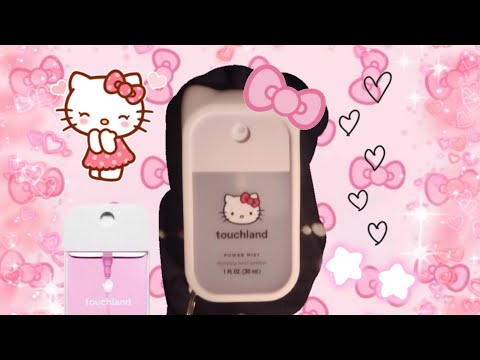 Unboxing the new touchland x hello kitty hand sanitizer limited edition 🤍🩷🎀 **cute reaction**