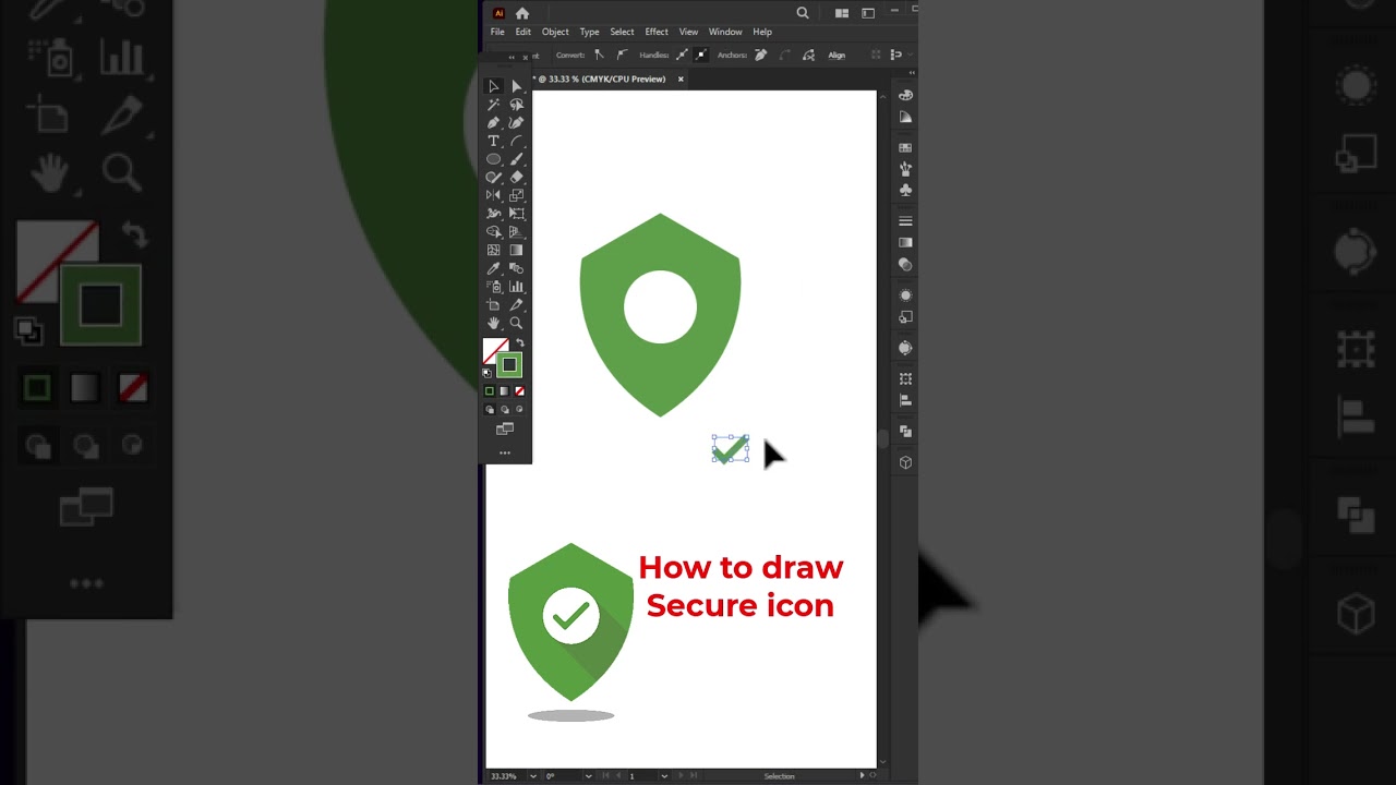 How to Draw Secure Logo in adobe Illustrator
