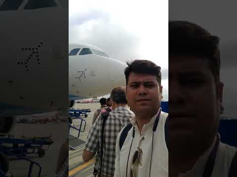 boarding in flight for prayagraj before takeoff at bengaluru international airport india