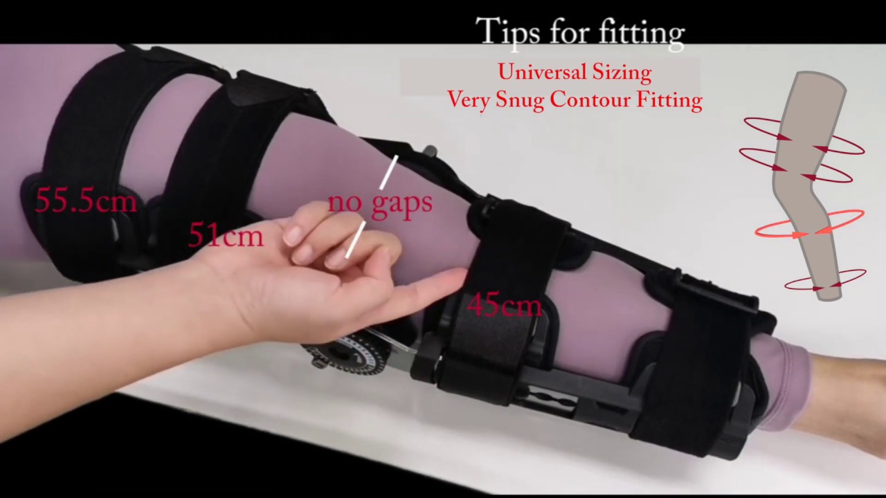 Donjoy XROM fitting tips knee post op rehab