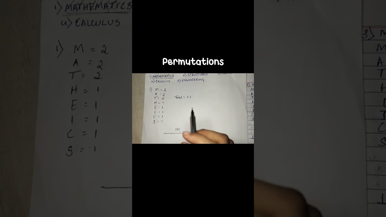 discrete mathematical structure bcs405a  module 1 imp question permutations  #discretemathematics