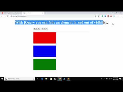 Learn jQuery Tutorial in Hindi 14 jQuery Fading Effects in Hindi | jQuery fadeIn and fadeOut ...