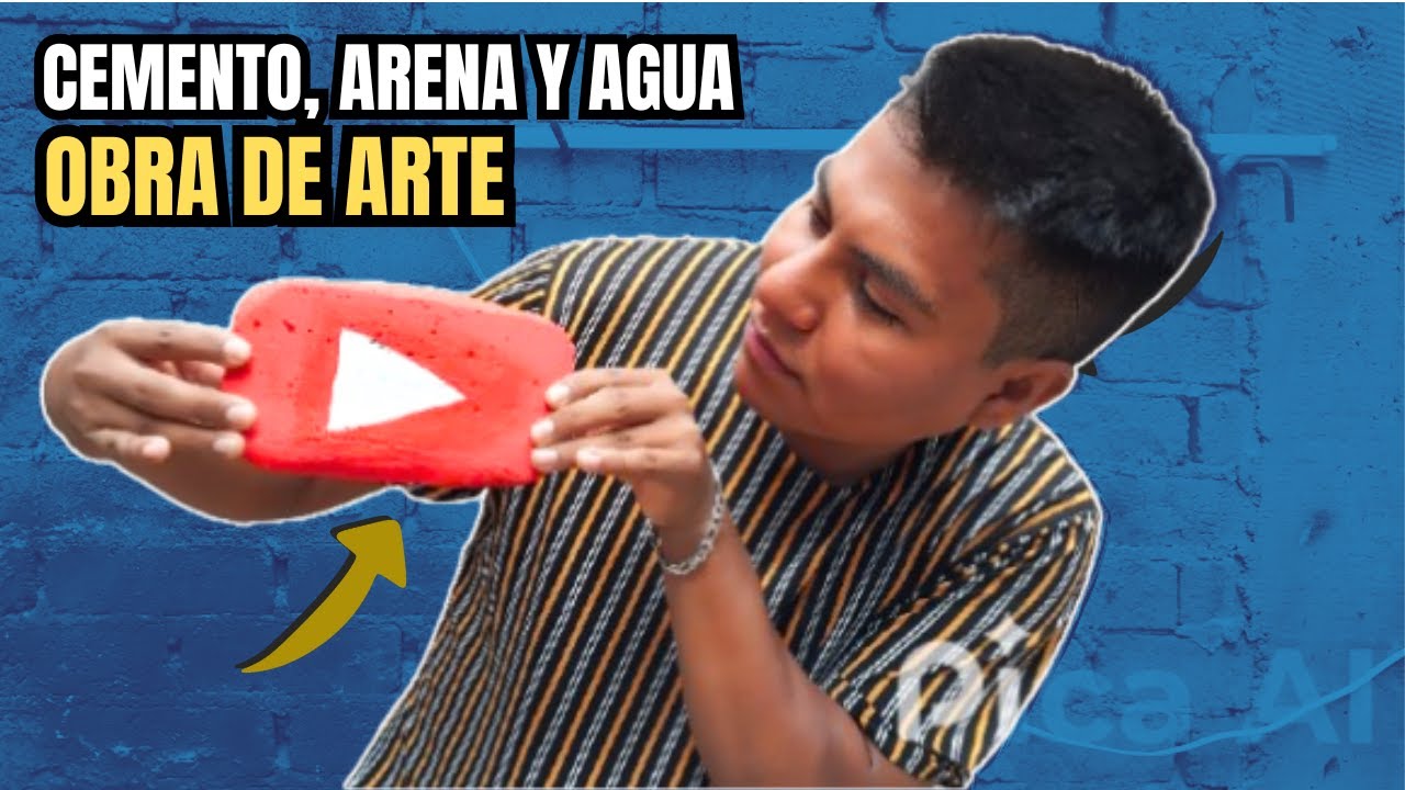 😱❤LOGO de YOUTUBE en CONCRETO ¡me tomó casi UNA SEMANA en poder HACERLO!