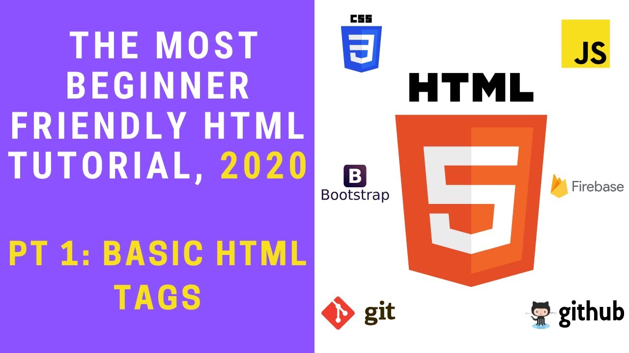 HTML Tutorial for Beginners pt 1 - Basic HTML Tags