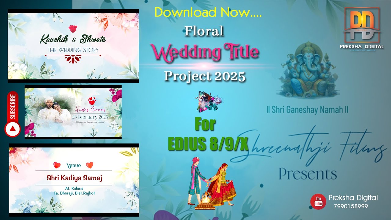 CINEMATIC FLORAL WEDDING TITLE PROJECT 2025 II EDIUS II