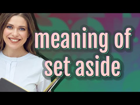 Set aside | meaning of Set aside