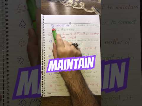 improve your vocab | 4000 common words in english #maintain