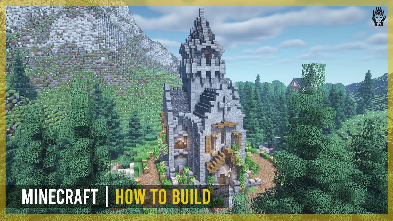 Minecraft How to Build a Medieval Church (Tutorial) - Minecraft Builders