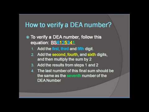 RXSchool Episode 12 - Verify DEA numbers