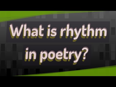 What is rhythm in poetry?