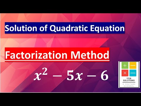 factorization of x^2-5x-6=0