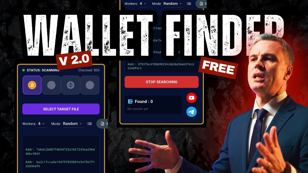 Crypto Wallet Finder Android 2026 – Ultra Fast BTC Address Scanner | Random Scan, Presets