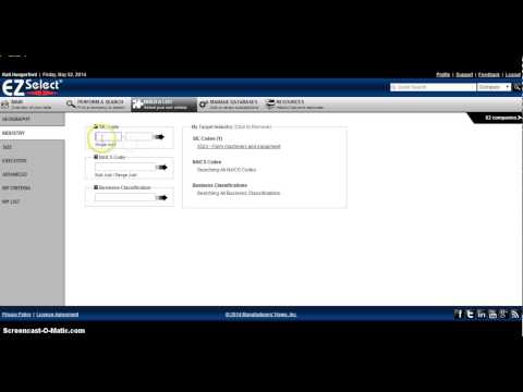 IndustrySelect - Using SIC and NAICS Codes