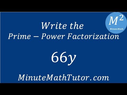 Write the Prime-Power Factorization of 66y