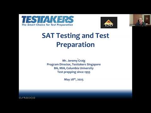May 28th, 2025 Webinar on American Admissions and the SAT test