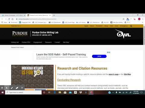 Navigating Purdue OWL: MLA Works Cited Page