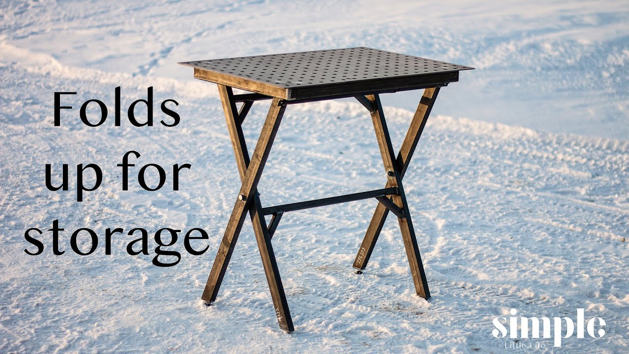 Converting a welding table so it folds