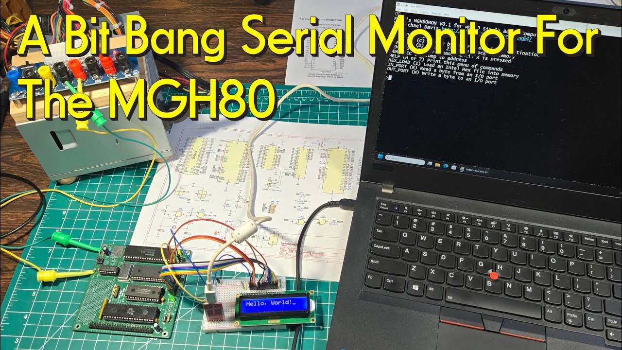 MGH80 Bit Bang Serial Monitor: Arduino of the 80s #z80 #sbc #computer #arduino #retrocomputing