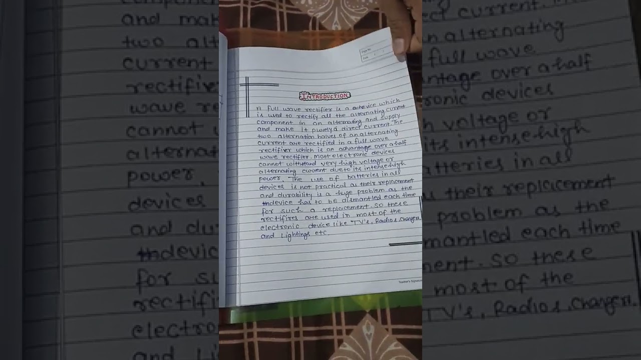 physics project full wave rectifier