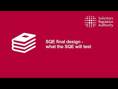SQE final design - what the SQE will test