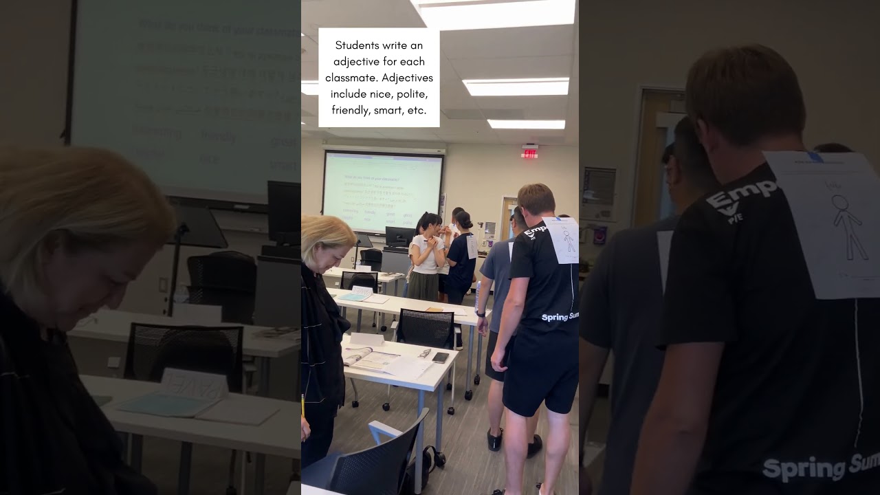 Adjective Walk in ESL (English) Class!