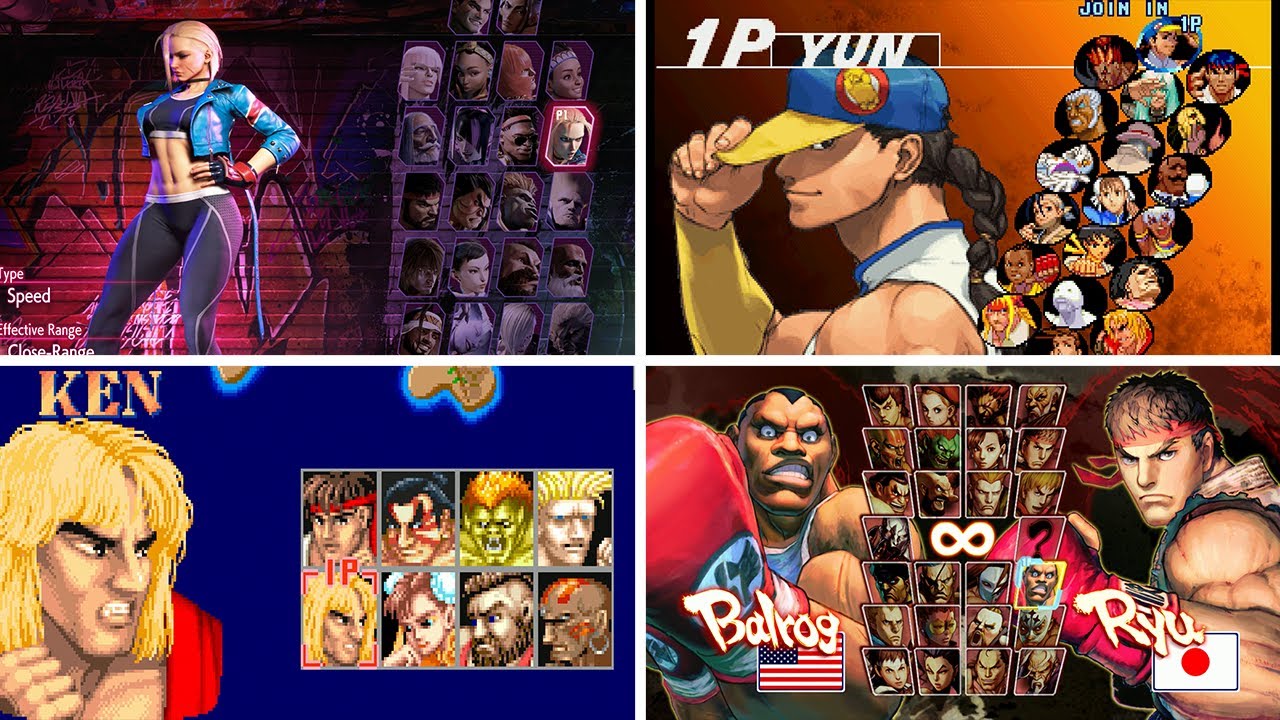 Evolution of Street Fighter Select Screen & VS (1987-2025)