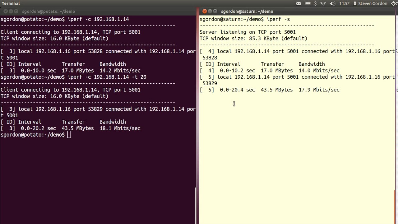 Measure Application Throughput Using iperf