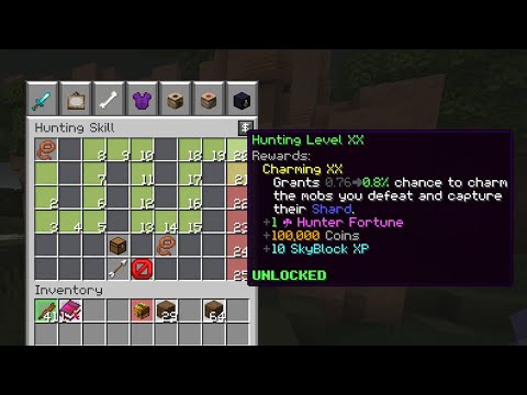 EASY Fastest Hunting XP Farm (Hypixel Skyblock)