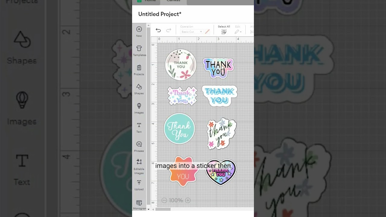 New sticker feature in Cricut Design Space, Create Sticker