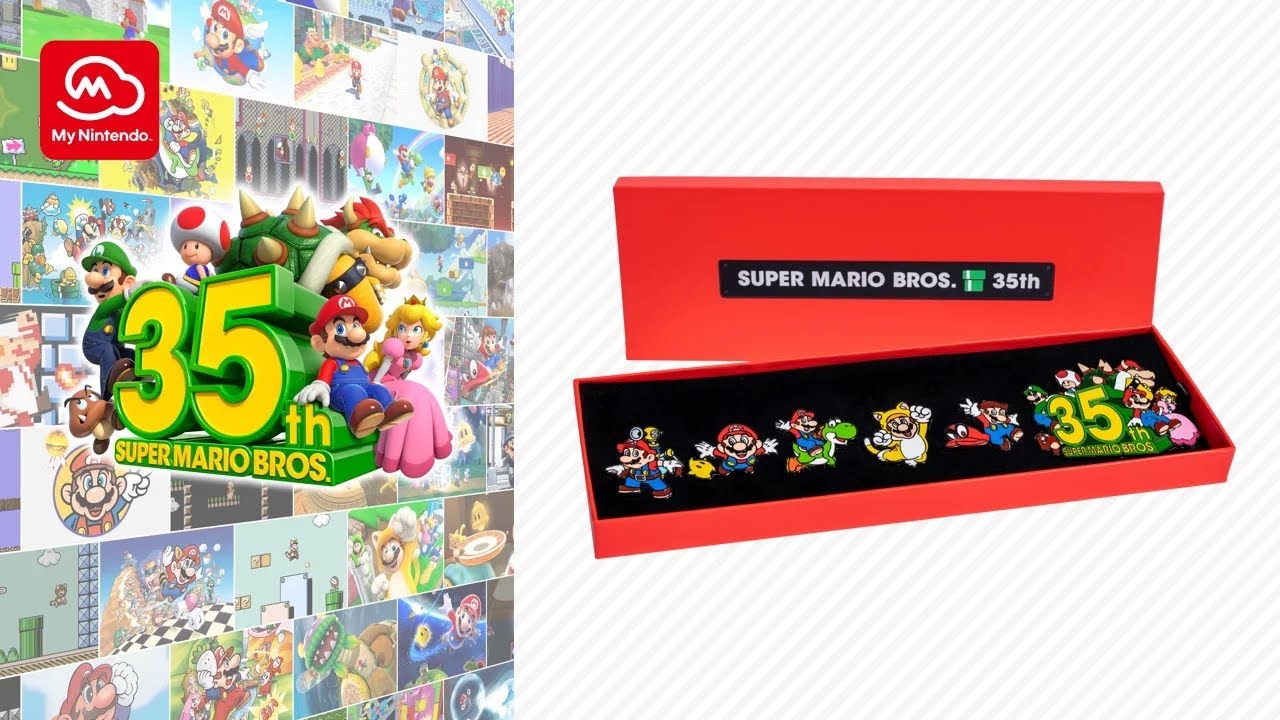 Unboxing and Comparing Both Super Mario Bros. 35th Anniversary Pin Sets
