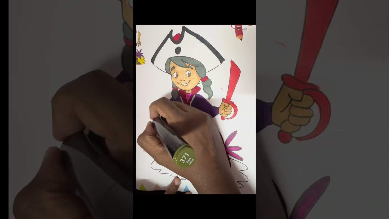 Girl Pirate Coloring