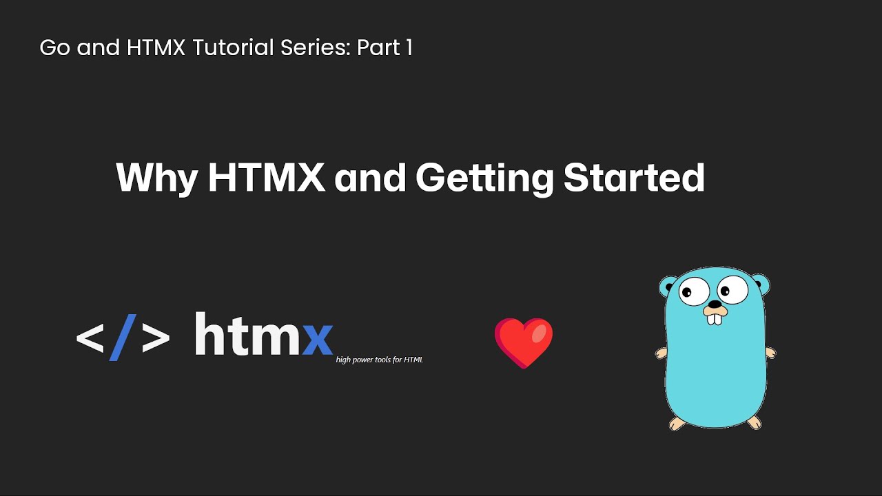 Getting Started with HTMX and Go [HTMX Tutorial Part 1]