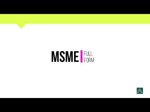 Full Form Of MSME