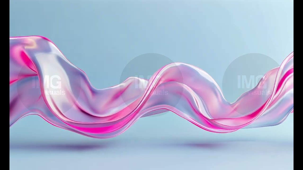 Abstract silky pink wave with smooth flow video animation, ai generated