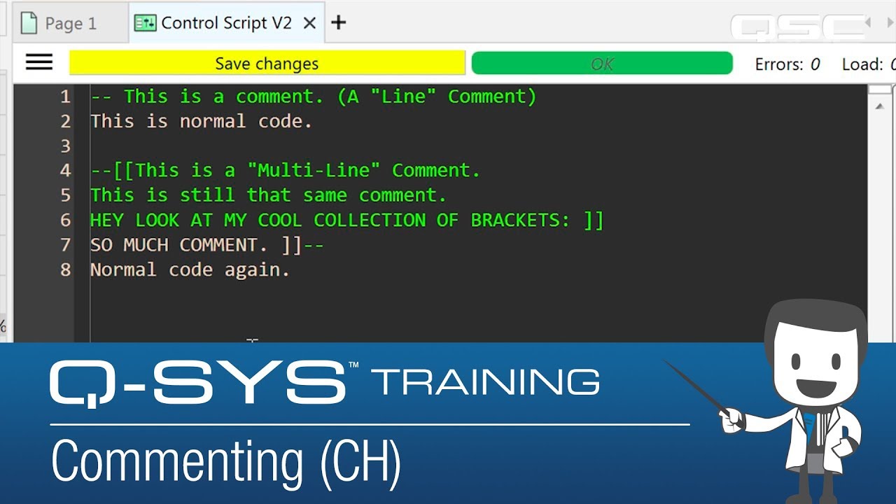 Q-SYS Control 101 - Scripting Basics B (CH)