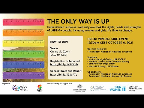 The only way is up - humanitarian responses overlook LGBTIQ people's rights: it's time for change