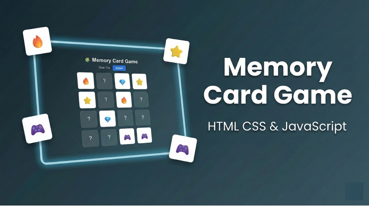 Build a Memory Card Game with HTML, CSS & JavaScript | Full Interactive Project