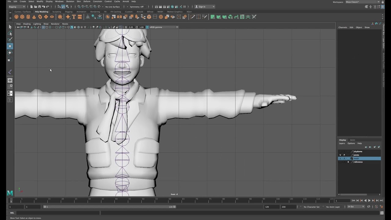 Maya Character Development #5: Rigging Basic Joints