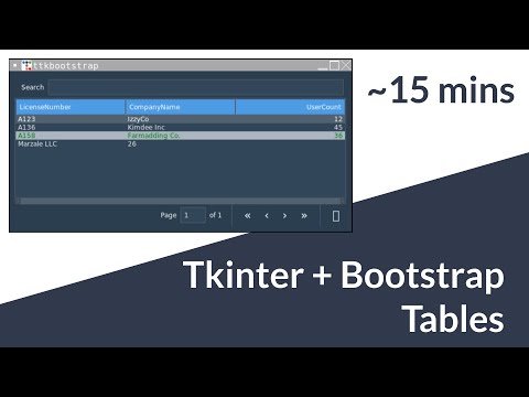 Tkinter + Bootstrap - ttkbootstrap - Tables